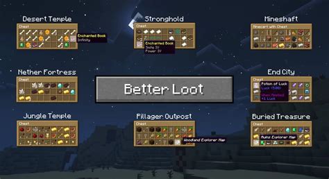 Better Loot Tables Structures Mobs Blocks Minecraft Data Pack