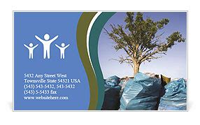 Tree Growing From The Garbage Business Card Template Design ID 0000009427 SmileTemplates Com