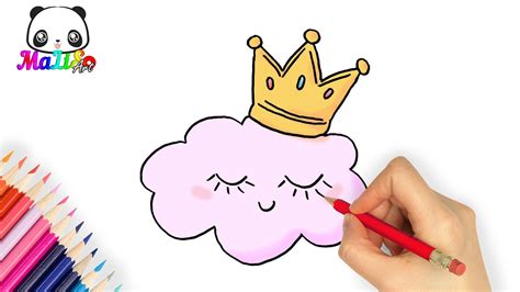 Як намалювати милу хмаринку з короною Прості малюнки для дітей Youtube