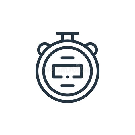 Stopwatch Vector Icon Stopwatch Editable Stroke Stopwatch Linear Symbol For Use On Web And