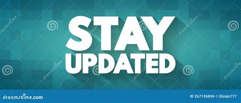 Stay Updated Text Quote Concept Background Stock Illustration Illustration Of Advantage