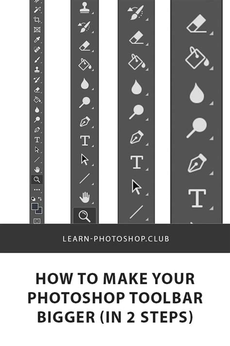resize your photoshop toolbar in 2 easy steps