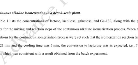 Shows The Time Courses For The Isomerization Of Lactose To Lactulose Download Scientific