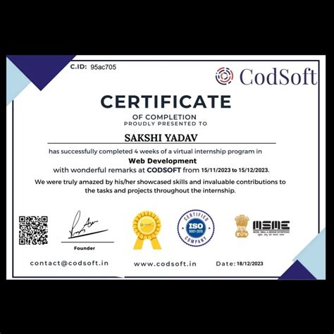 Sakshi Yadav On Linkedin Codsoft Codsoft