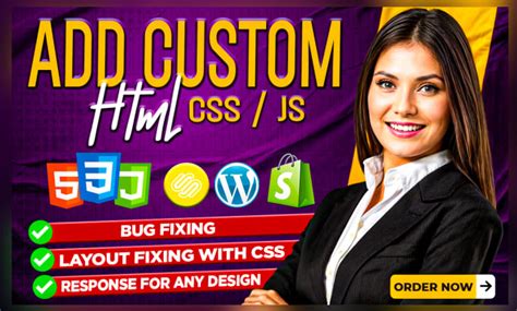 Add Custom Html Css And Js Code To Shopify Squarespace And