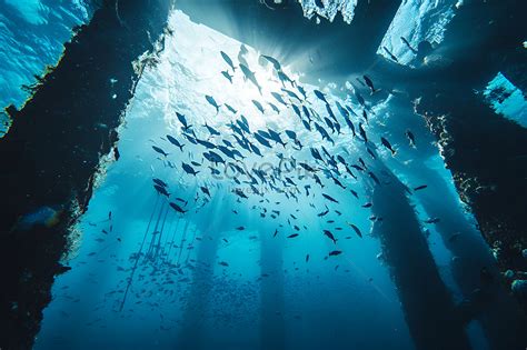 바다에서 수영하는 생선