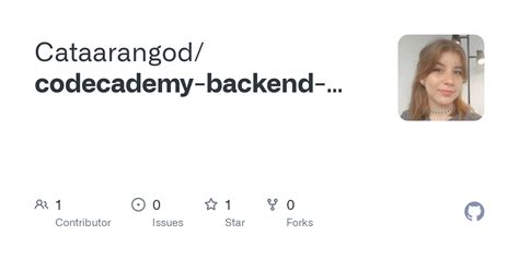 GitHub Cataarangod Codecademy Backend Path