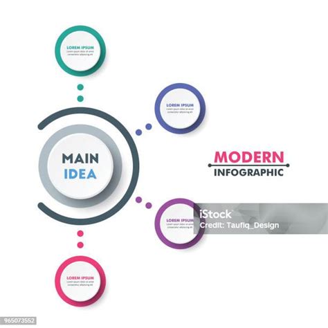 원 타임 라인 Infographic 다채로운 둥근된 버튼 디자인 서식 파일 벡터 일러스트 레이 션 곡선에 대한 스톡 벡터 아트 및 기타 이미지 Istock