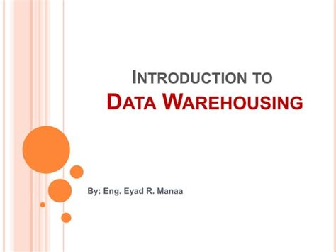 Introduction To Data Warehousing Pptx Databases Computer Software And Applications