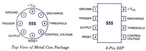 8051 AVR PIC MICROCONTROLLER PROJECTS 555 Timer IC Pin Configuration