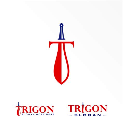 Sword Or Knife Like Letter Or Word T Font With Guard Shield Image Graphic Icon Logo Design