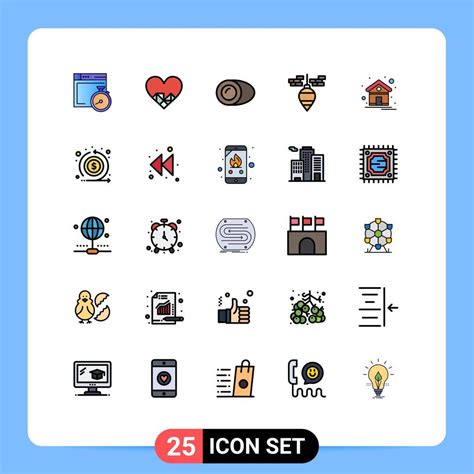 Filled Line Flat Color Pack Of 25 Universal Symbols Of Home Tool Coconut Plumb Bob Plumb