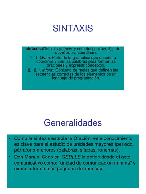Sintáxis Y Verbos Pdf Verbo Predicado Gramática