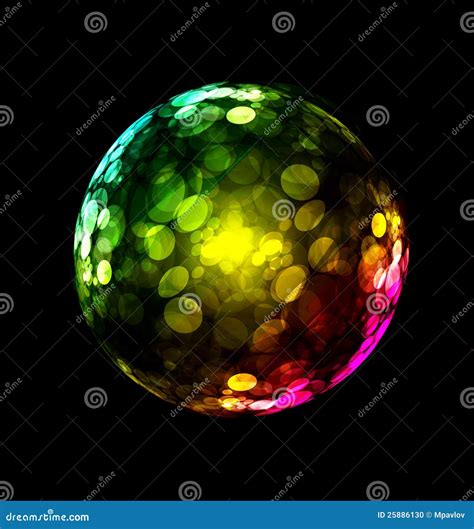 Colorful Sphere Shaped Fibonacci Pattern Sacred Geometry Cartoon