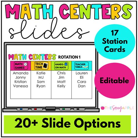 Center Rotation Slides Guided Math Centers Small Group Math Organization Shop The Sassy