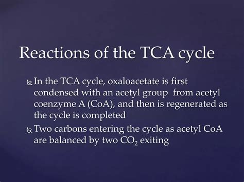 Krebs Cycle Citric Acid Cycle Ppt