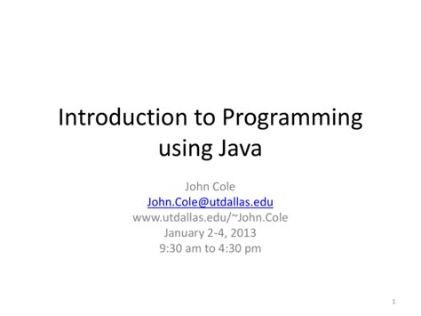 Introduction To Programming Using Java