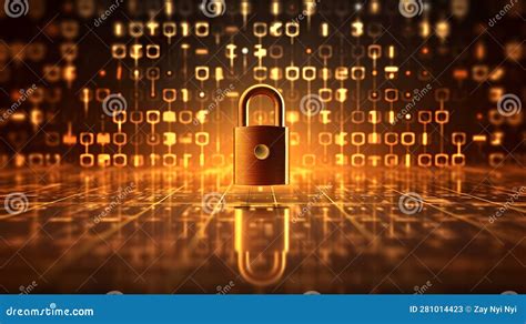 Lock On Circuit Pattern Concept Of Data Security And Cybersecurity AI Generated Stock Image