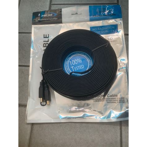 Jual Kabel Hdmi Flat Meter Gold Versi D P Kabel Hdmi M Male To Male Shopee