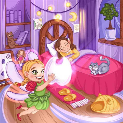 Иллюстрация Зубная фея в стиле 2d