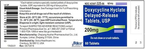 Doxycycline Hyclate Delayed Release Fda Prescribing Information Side Effects And Uses