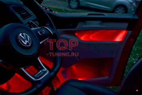 Фоновая светодиодная подсветка дверных карманов купить в Топ Тюнинг с установкой
