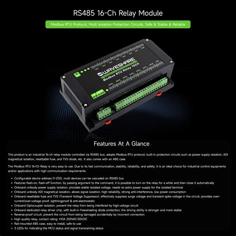 Modbus Rtu 16 ch 릴레이 모듈 Rs485 인터페이스 다중 절연 보호 회로 포함 Buy 보호 회로 다중 보호 릴레이 모듈 Product on Alibaba com