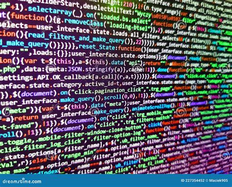 Programming Code Abstract Background Screen Of Software Simple Website