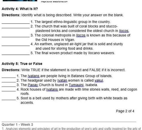 Activity4 Matching Type Identify What Is Being Described Write Your Answer On The Blankactivity