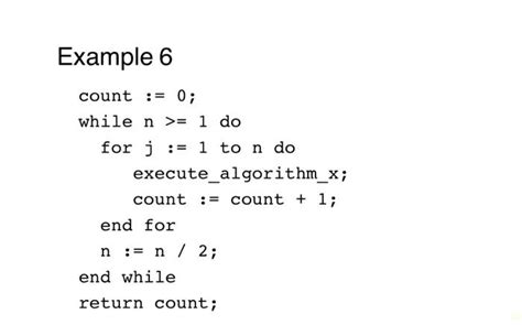 Solved Example 6 Count 0 While N1 Do For J1 To N Do