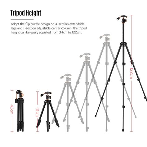 Andoer Q160s Portable Dslr Camera Tripod Lightweig Grandado