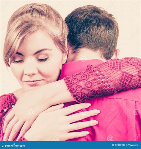 Couple Woman Is Sad And Being Consoled By His Partner Stock Image Image Of Conflict Female