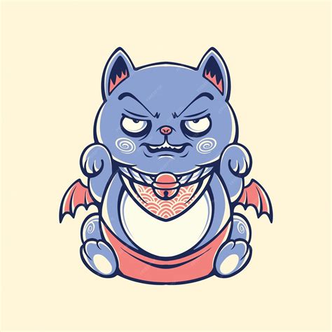 Premium Vector Japanese Vampire Neko