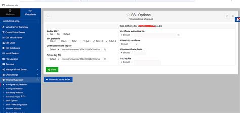 Ssl Certificate For My Site Help Home For Newbies Virtualmin