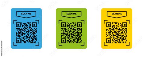 Scan Me QR Code Design QR Code For Payment Text Transfer With Scan Me Button Vector