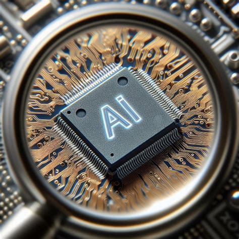 Premium Photo AI Microchip Processor With Detailed Circuitry