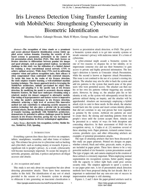 Iris Liveness Detection Using Transfer Learning With Mobilenets