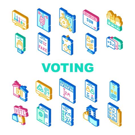 Premium Vector Voting And Elections Collection Icons Set Vector Oath