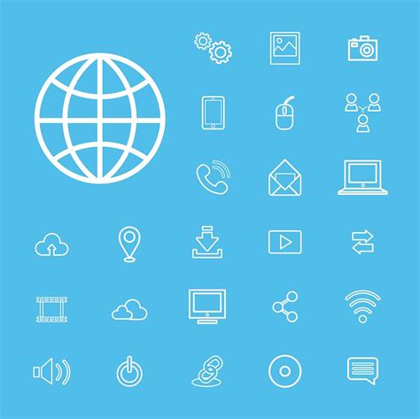 Illustration Set Of Social Network Icons Free Stock Vector 24305