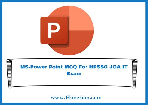 Ms Power Point Mcq For Hpssc Joa It Exam