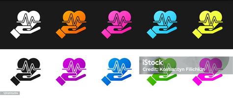 흑백 배경에서 격리된 심박수 아이콘을 설정합니다 하트 비트 기호 심장 펄스 아이콘 심장 그람 아이콘 벡터 건강 검진에 대한 스톡 벡터 아트 및 기타 이미지 Istock