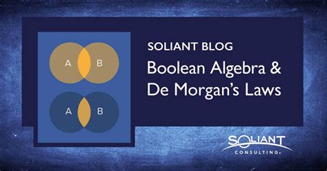 Boolen Algebra And De Morgans Laws Soliant Consulting