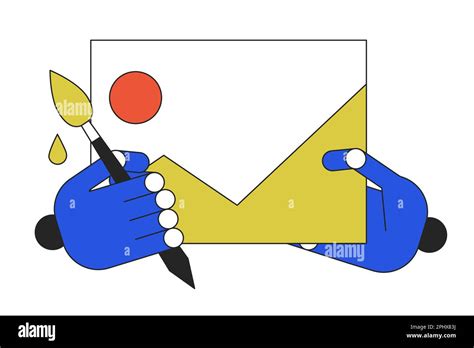 Creating Ai Generated Image Line Concept Vector Spot Illustration Stock Vector Image And Art Alamy