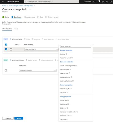 exploring azure storage actions for blob storage