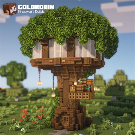 I Built A Treehouse Minecraft Minecraft Houses Cute Minecraft Houses Minecraft Cottage