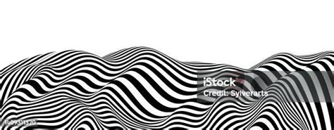 추상 벡터 3d 선 배경 흑백 곡선 선형 원근 차원 지형 광학 패턴 비현실적에 대한 스톡 벡터 아트 및 기타 이미지 비현실적 초현실주의 얼룩말 건널목 Istock