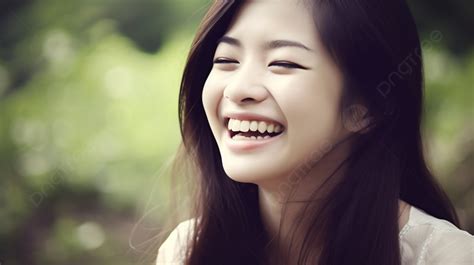검은 머리를 가진 아시아 소녀가 웃고 있다 웃는 아름다운 여자 고화질 사진 사진 아름다운 배경 일러스트 및 사진 무료 다운로드 Pngtree