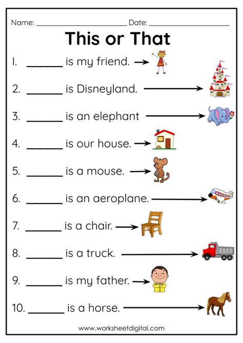 Demonstrative Pronouns Worksheet Digital 1 Teacher Made Resources