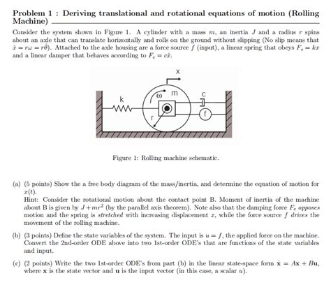 Solved Problem 1 Deriving Translational And Rotational