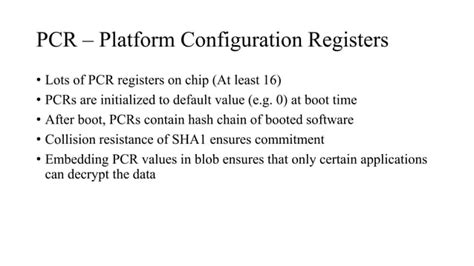 The Trusted Computing Architecture Ppt
